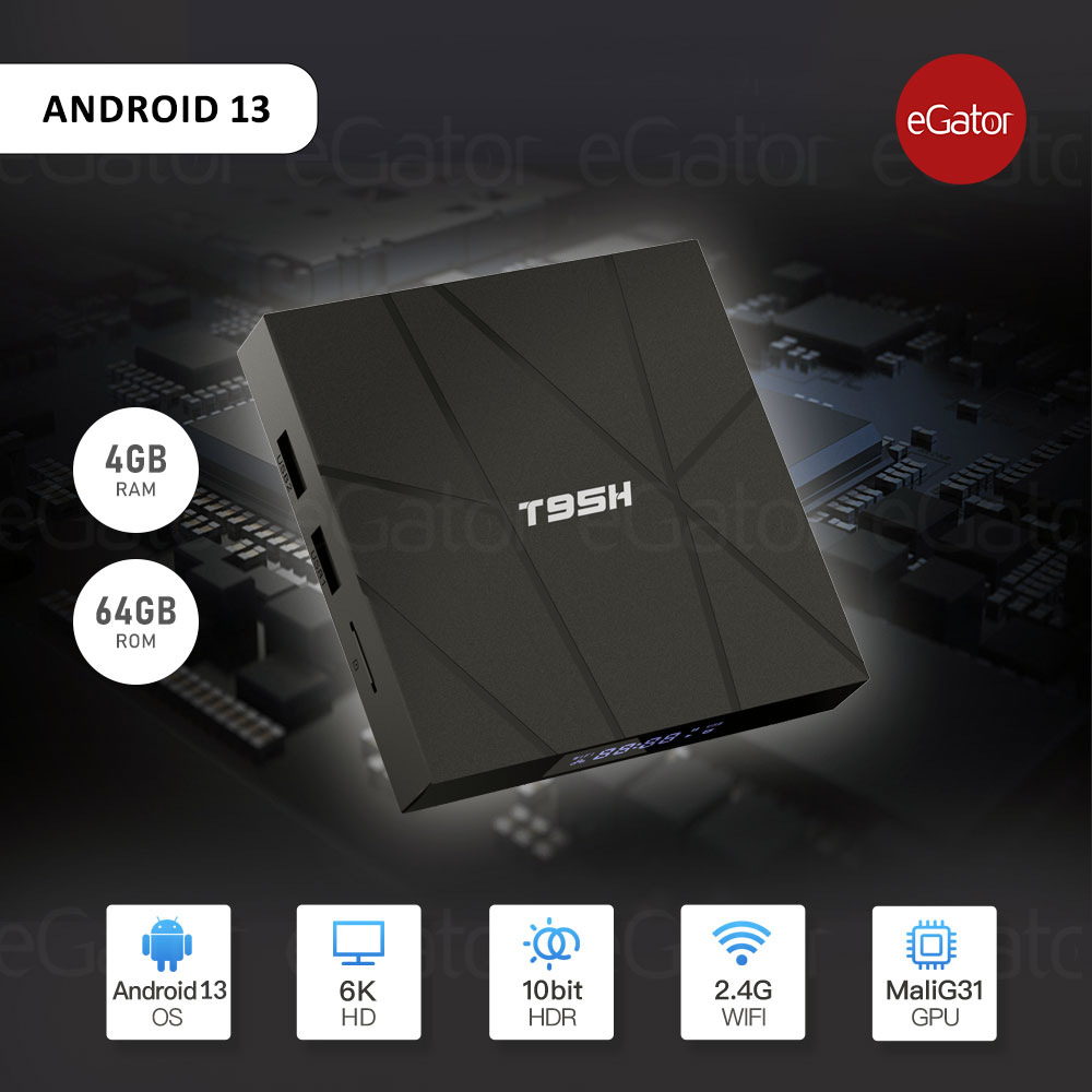 T95H | 4GB-64GB | Android 13 | 6K Resolution | Android TV Box | Daraz.pk