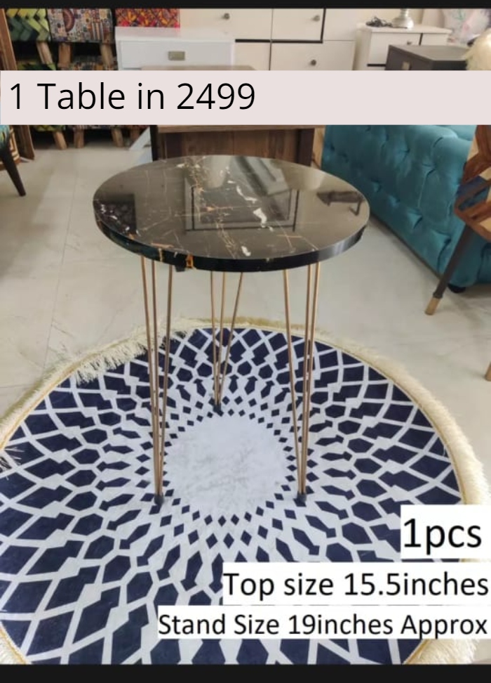 Vibronsy Modern Round Metal Table, Set of 3 OR 1 TABLE UV Sheet ...
