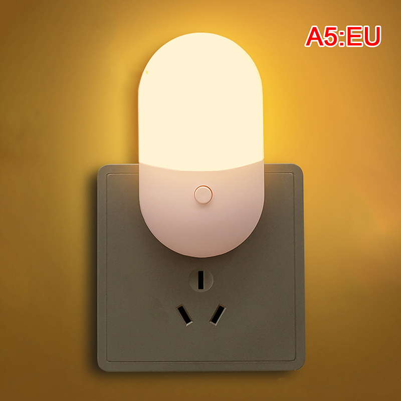 Dusk to Dawn Automatic LED Night Lights Wall Plug In Light Sensor Warm ...