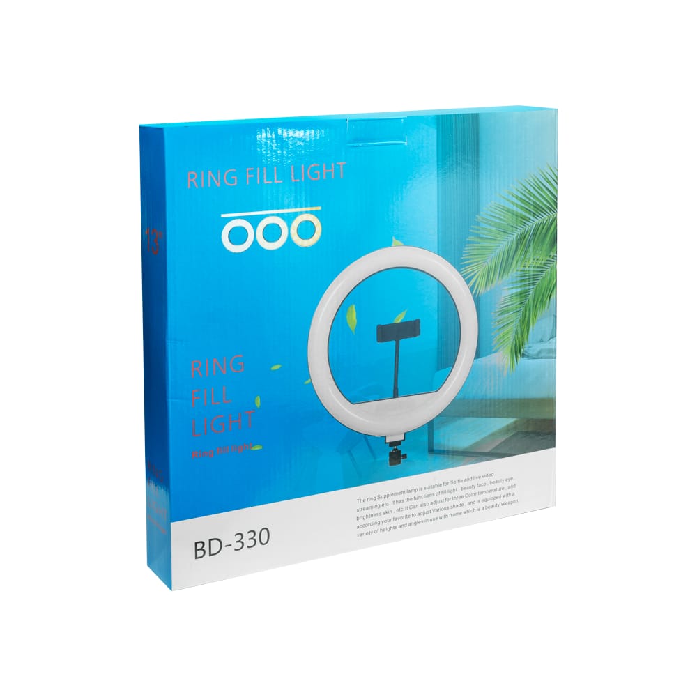 LED Ring Light with Two Phone Holders 13 inches (33cm) BD-330 with ...