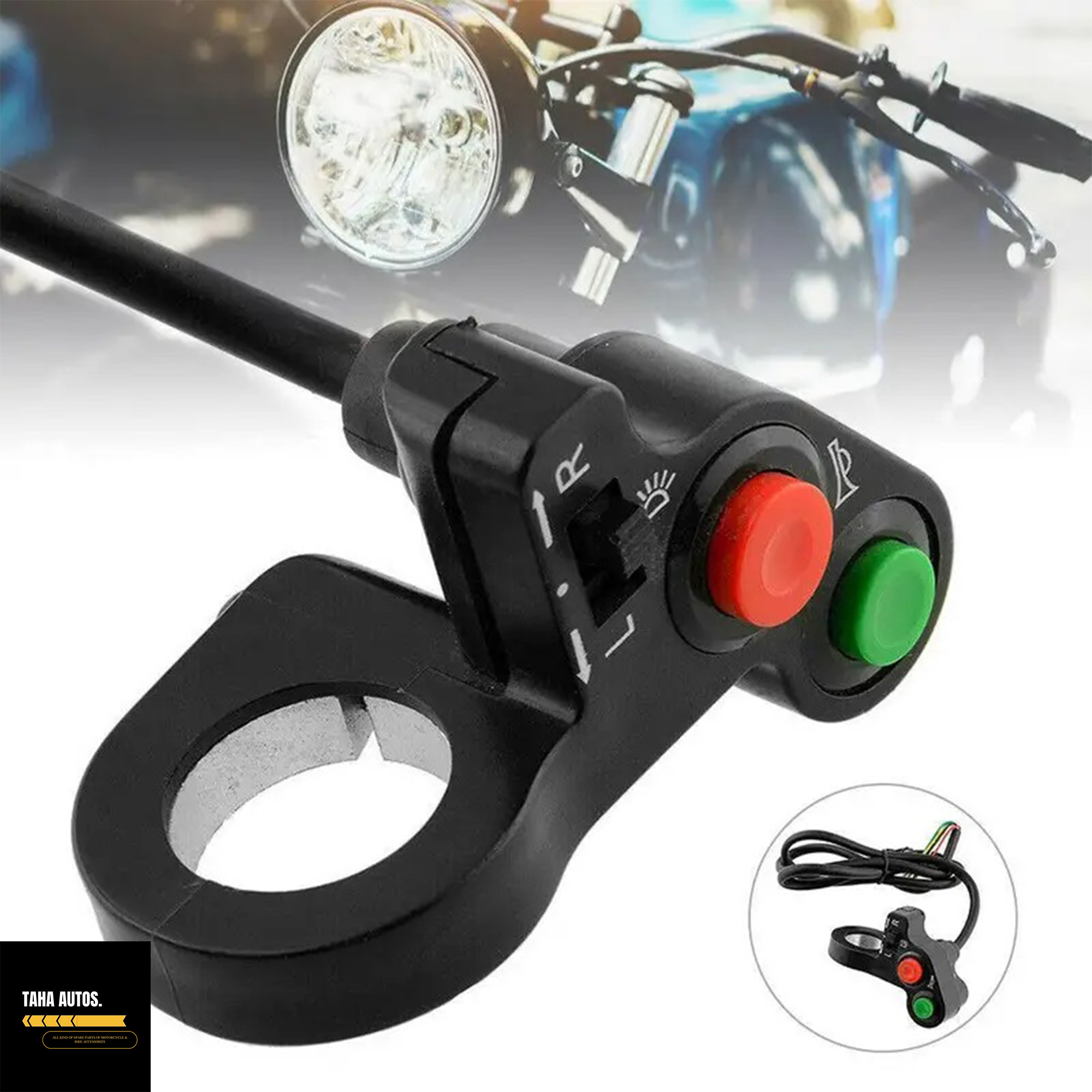 Universal Motorcycle Handlebar Assembly Switches ON/OFF Button ...