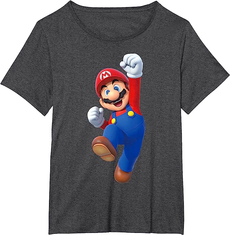 Super Mario Jumping 3D Poster T-Shirt | Daraz.pk