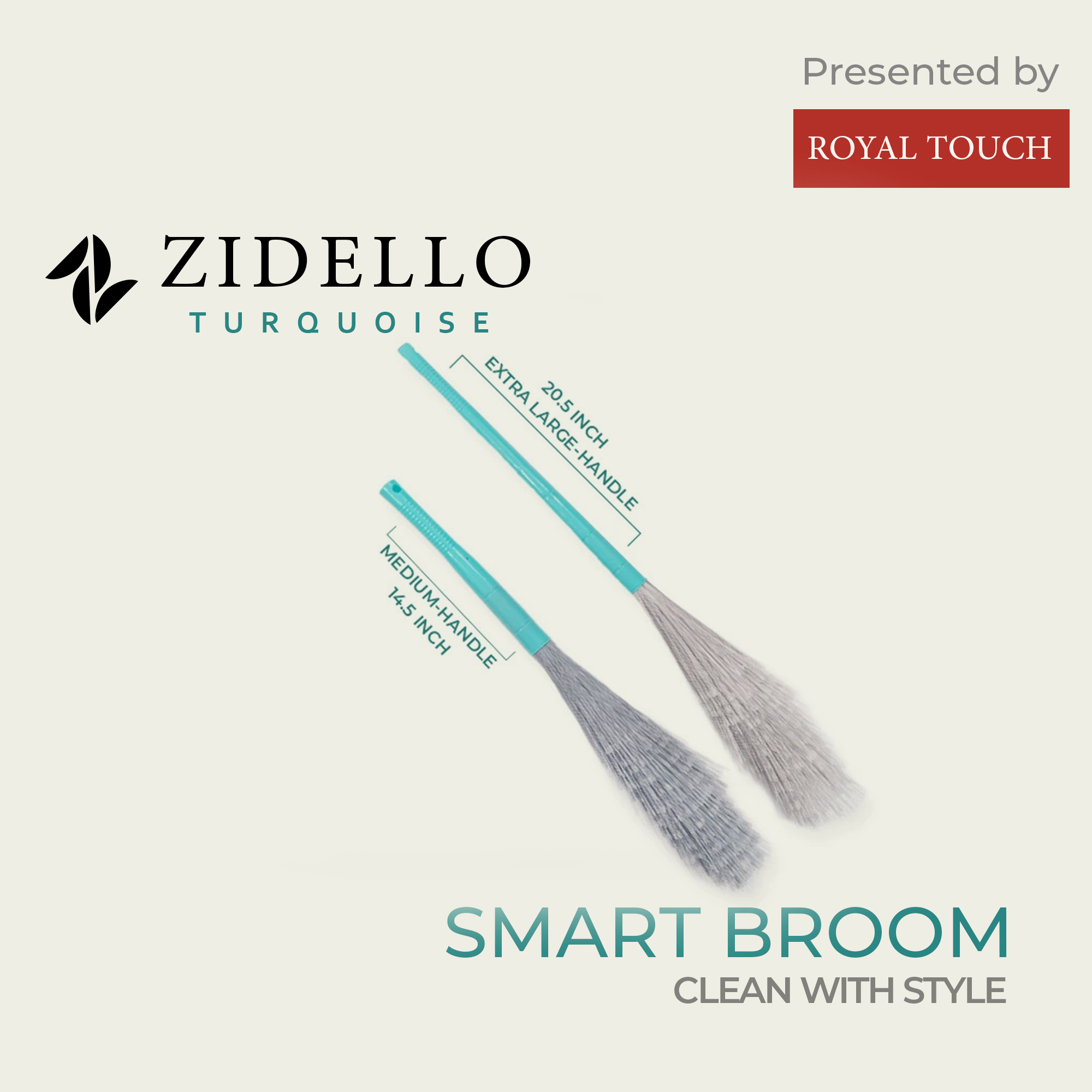 Zidello Zero-Dust Slick Broom, Long handle (Jharo) | Daraz.pk