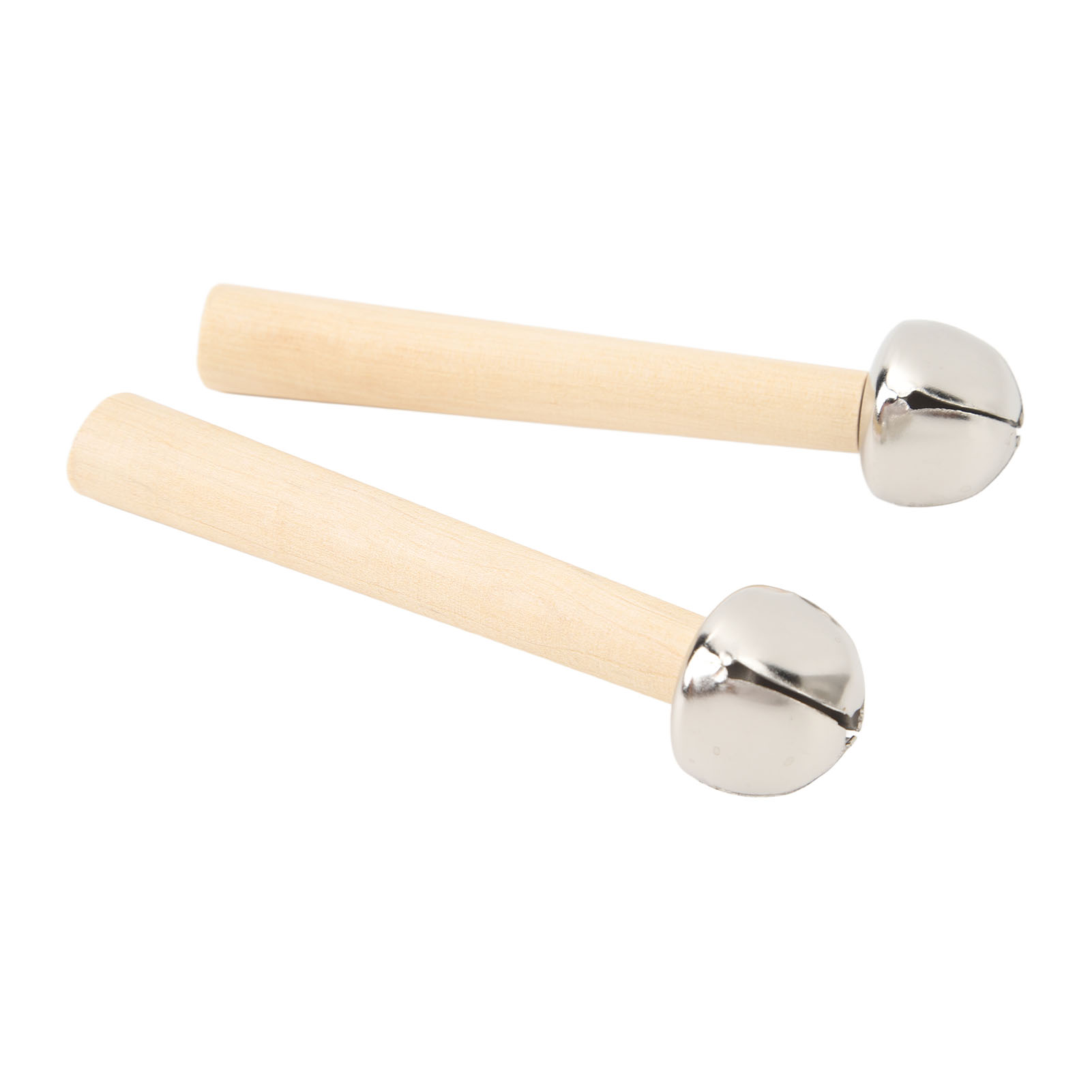 Orff Hand Bells Birchwood Handle 2PCS 12cm Wooden Percussion Toy for ...