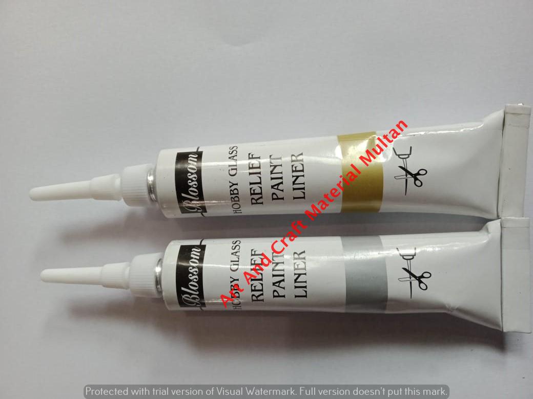 Glass Paint outliner Pack of 2 Golden and Silver | Daraz.pk