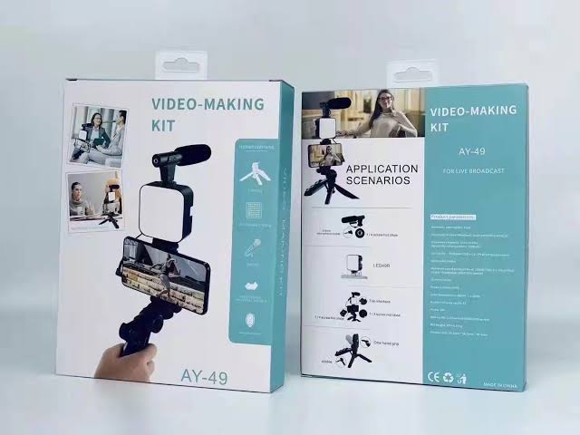 VLOGGING KIT , VIDEO MAKING KIT, WITH TRIPOD STAND, MICROPHONE, SHOOT ...