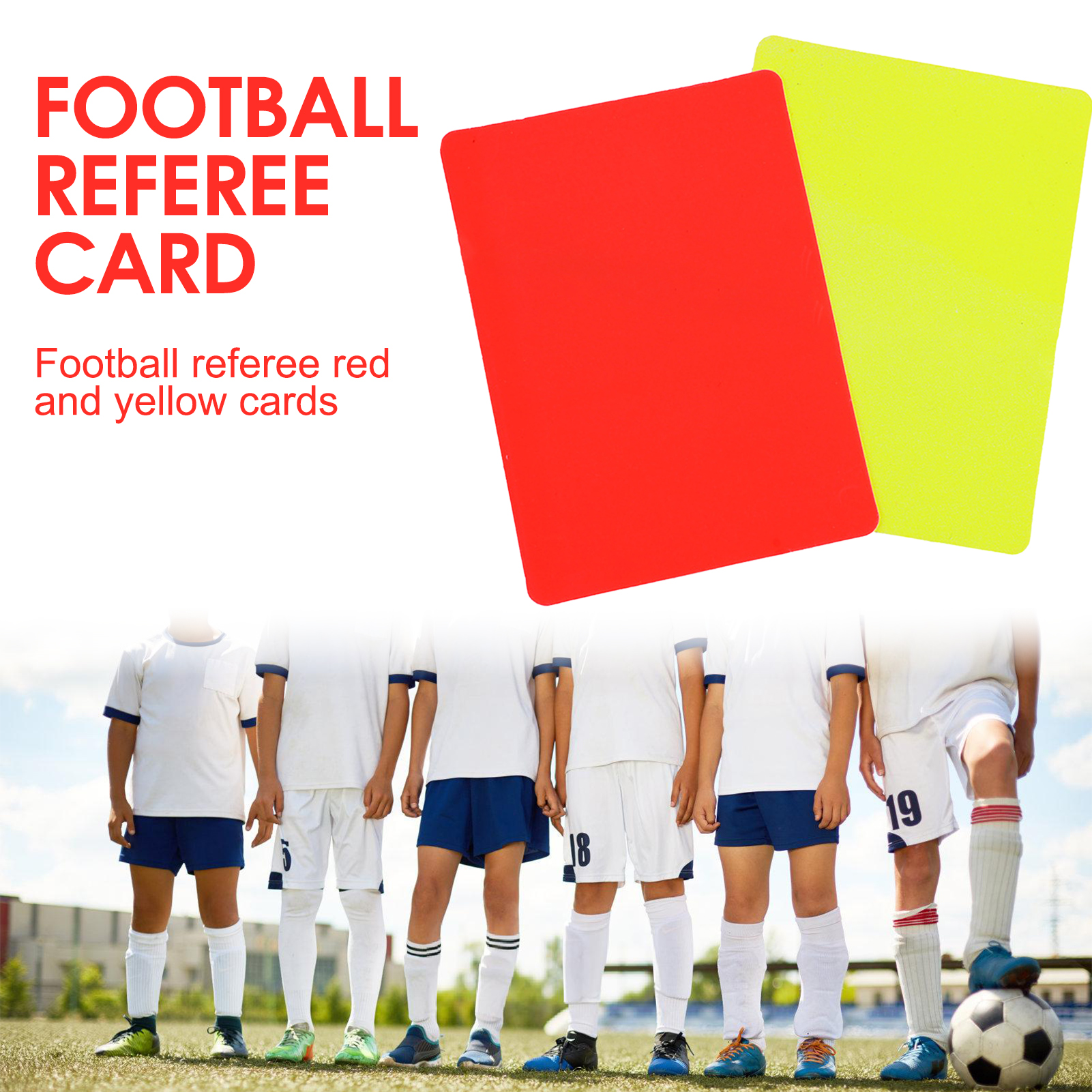 Referee Cards Set 7x11cm Soccer Football Red Yellow Warning Cards ...