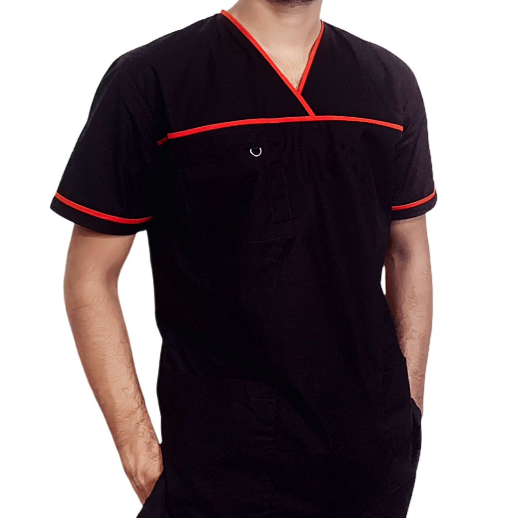 doctors outfit OT uniform kit outfit for nursing staff cross neck black ...