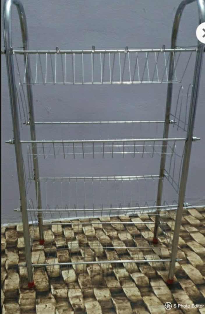 Product details of 4 Layer Stainless Steel Crockery Stand 4 Racks ...
