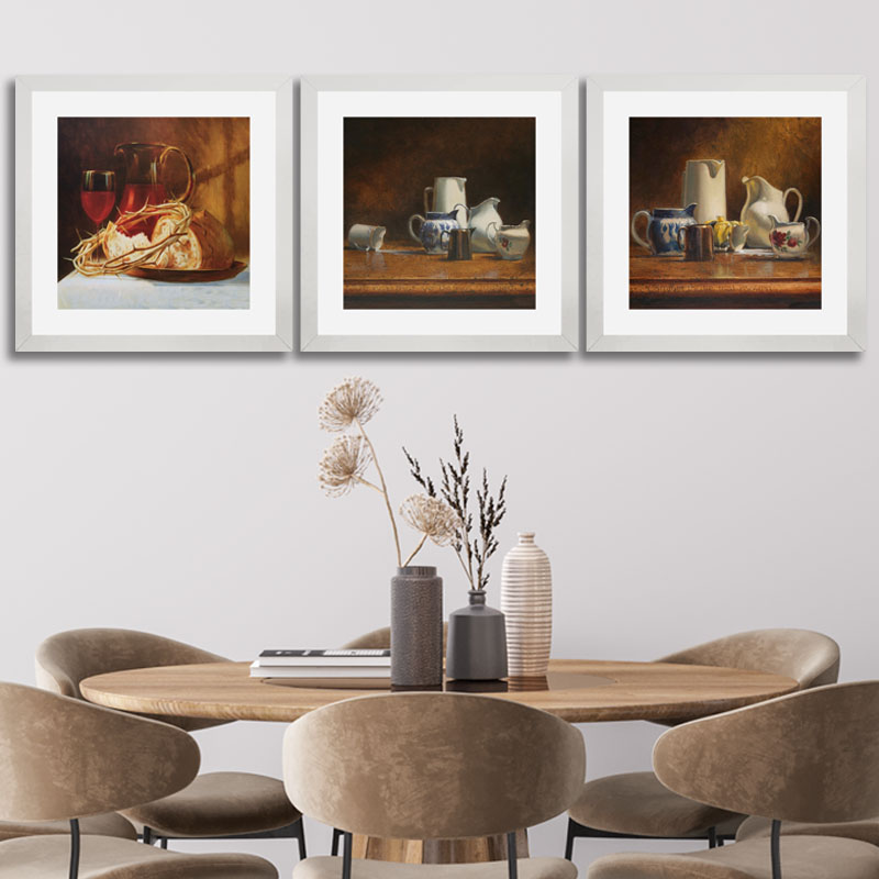 Set of 3 Kitchen Themed Wall Art Frames for Dining Room, Collage Frames ...