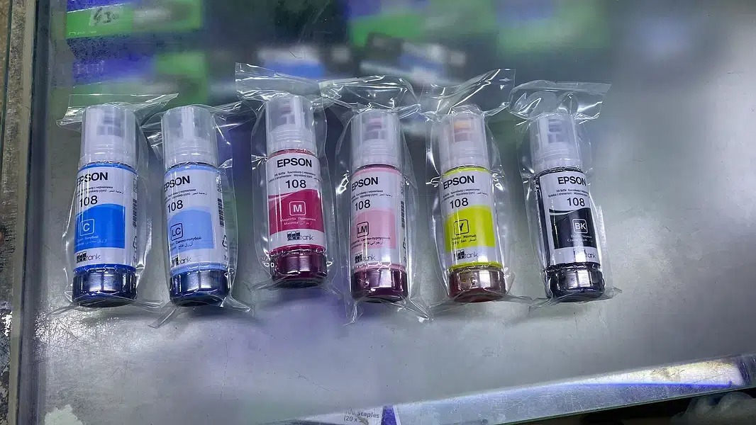 Epson 056 / 057 / 108 Original Ink Bottle Set ( Black / Cyan / Light ...