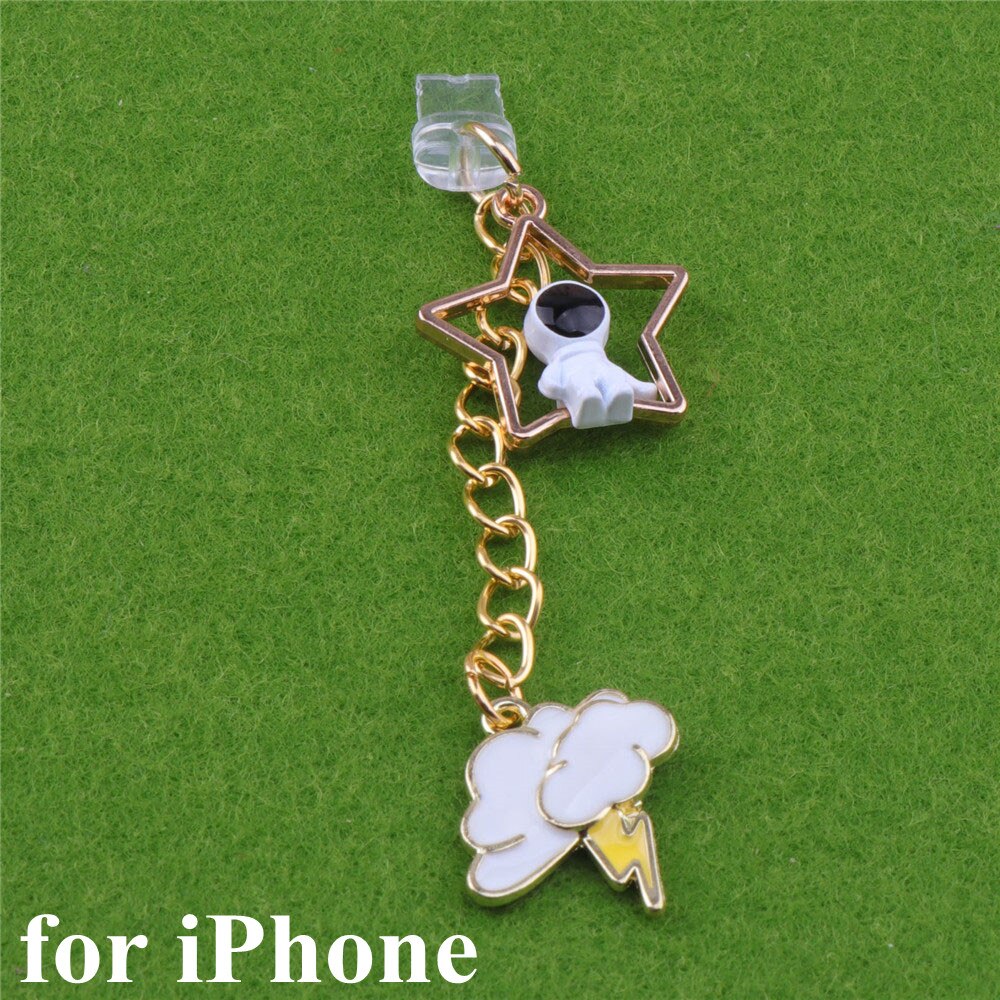 Cute Dust Plug Charm Kawaii Thunder Astronaut Dust Protection Stopper 3 ...