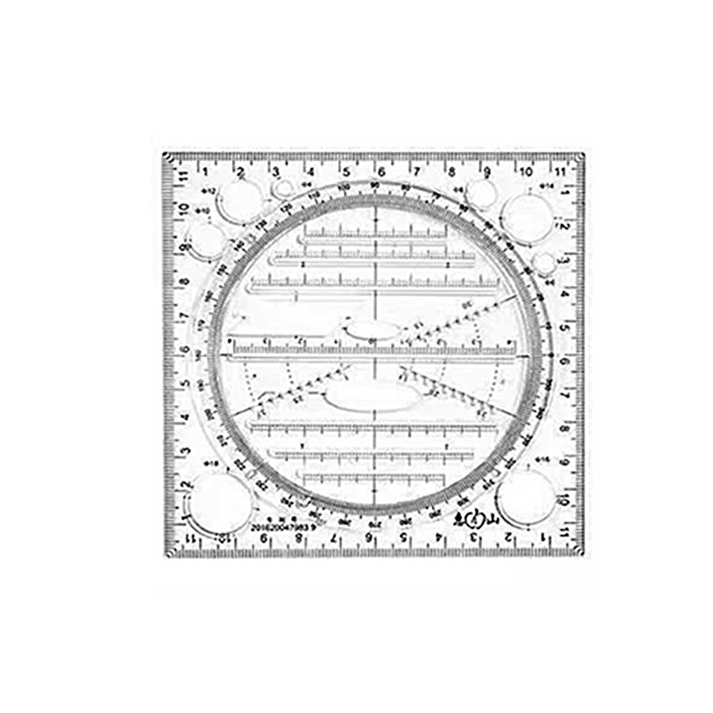 Geometric Multifunctional Template Drawing Drawing Ruler Drawing ...