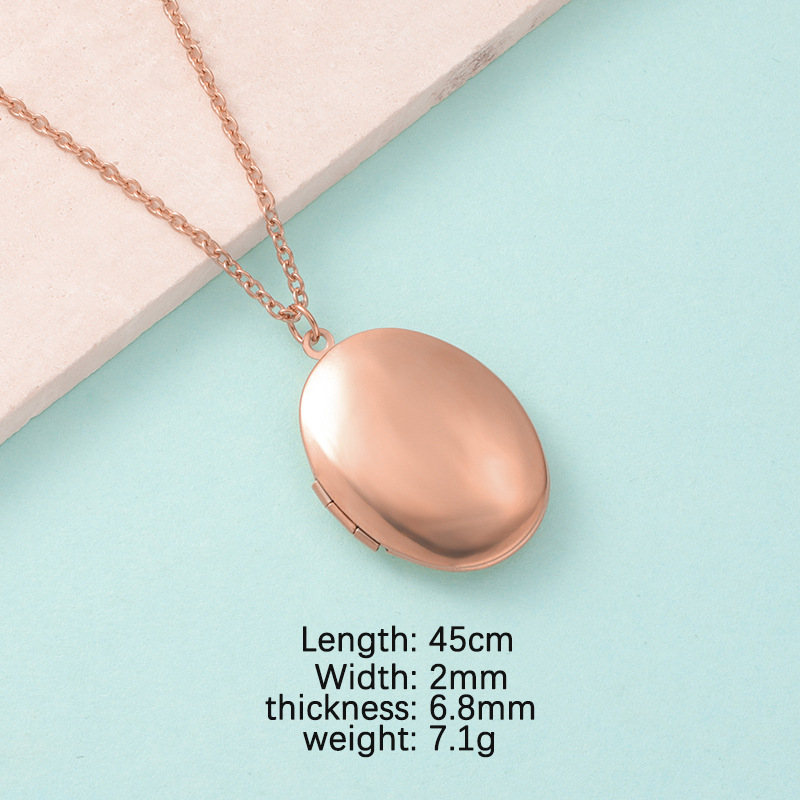 Polished 18K Gold Plated Stainless Steel Various Locket Necklace DIY ...