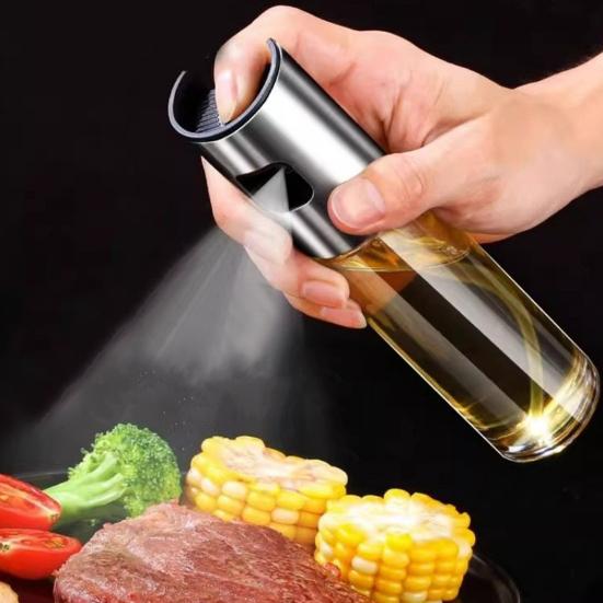Glass Oil Spray Bottle Pump for Oil-Control Kitchen Olive Oil-Sprayer ...