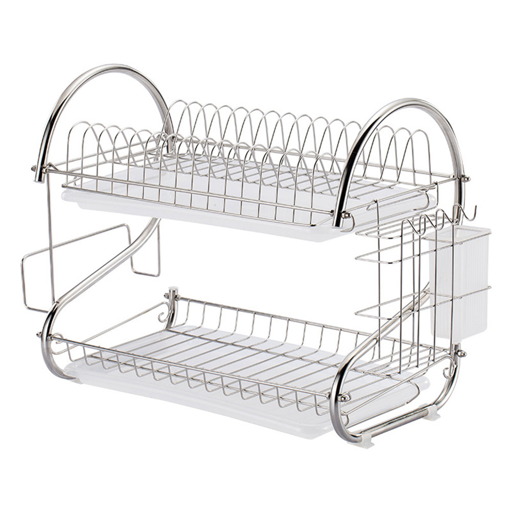 Dish Rack Drying Kitchen Counter Drainer Organizer Strainer Storage ...