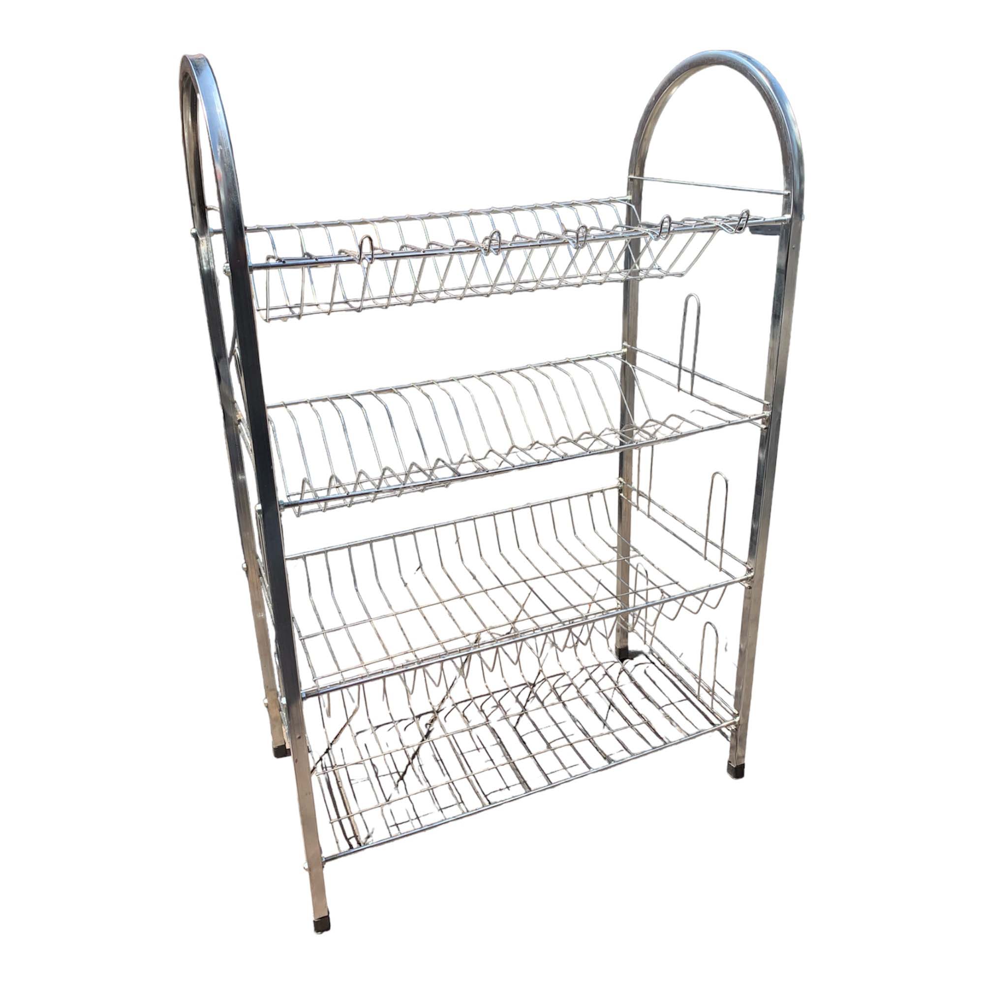 4 Portion dish rack stanless steel Dish Rack bartan stand with crockery ...