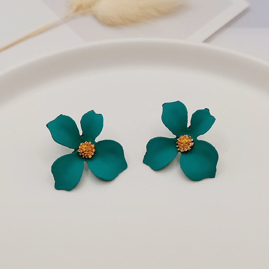 Petal Flower Studs - Bloom Floral Earrings Cute Trendy and Small Flower Stud for Girl & kid ...