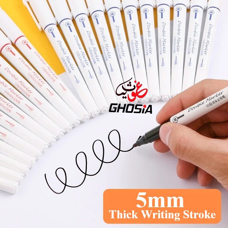 Double Side Matte Permanent Marker & Pointer Dual Tip Permanent Marker ...