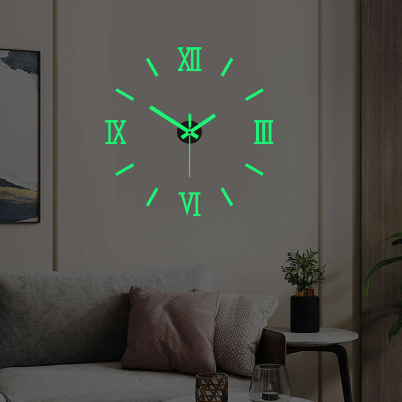 New Acrylic light, Night Clock/ DIY 3D Clocks Night Luminous Large Wall ...
