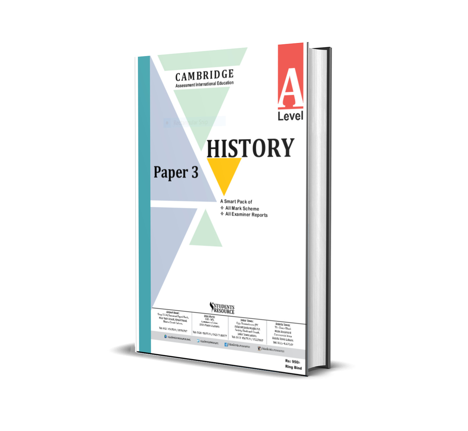 A Level History 9389 Paper 3 Yearly | 2017-2022 | Ring Bind | Mark ...
