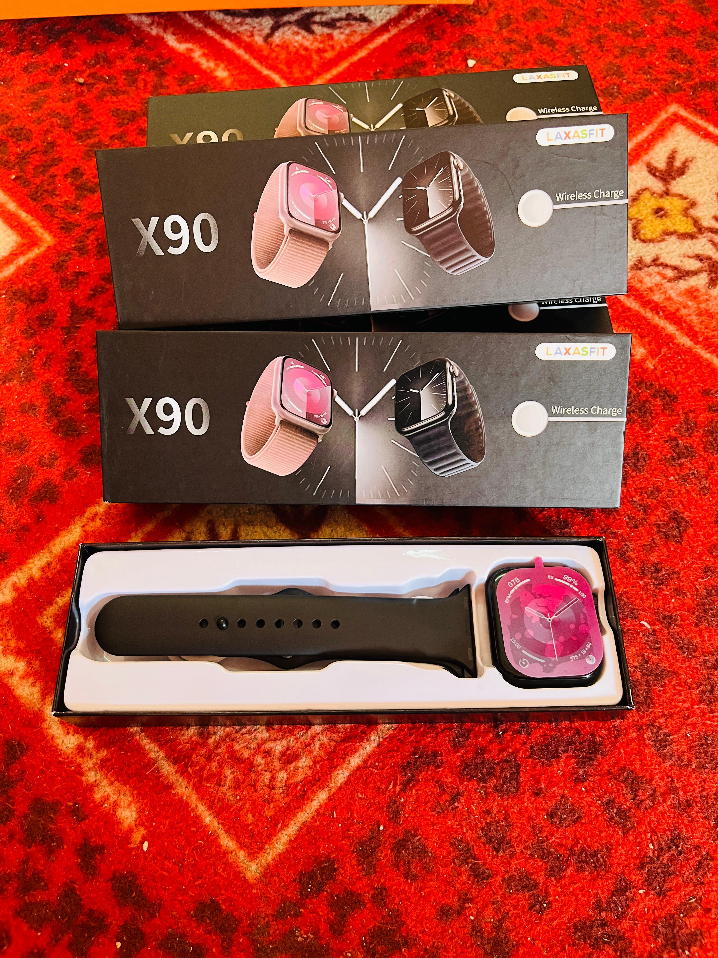 Black Laxasfit X90 || Bluetooth Smart Watch || Shoplex.com | Daraz.pk