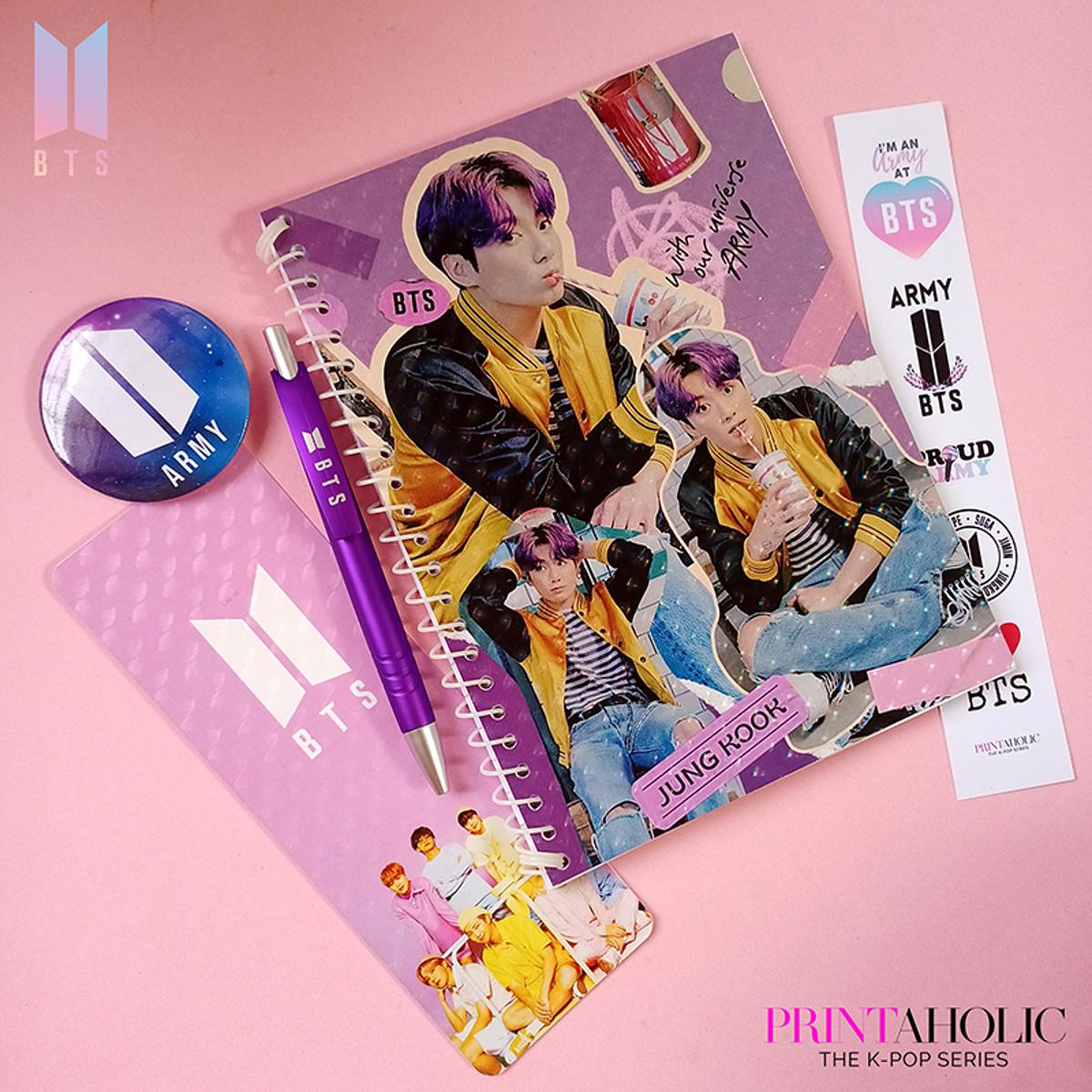 4in1 DEAL BTS Notebook + BTS Pen + BTS Badge + BTS Bookmarks, Premium ...