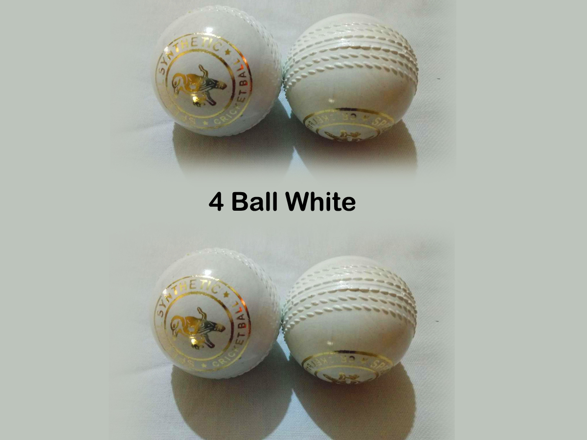 Cricket Practice Hard Ball (Synthetic) White & Red | Daraz.pk