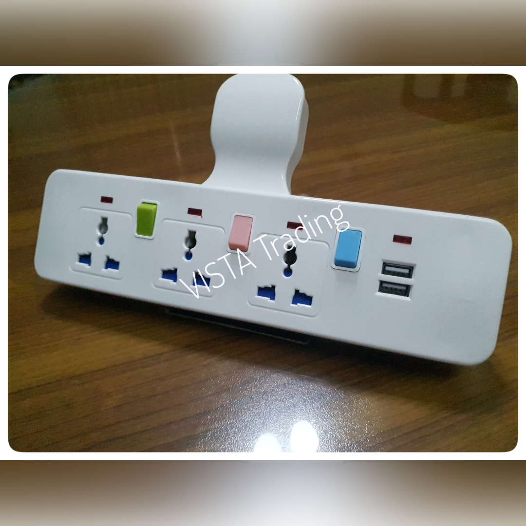 TOBO Multi plug Extension Board, Wall Socket Extension, 2 USB Mobile ...