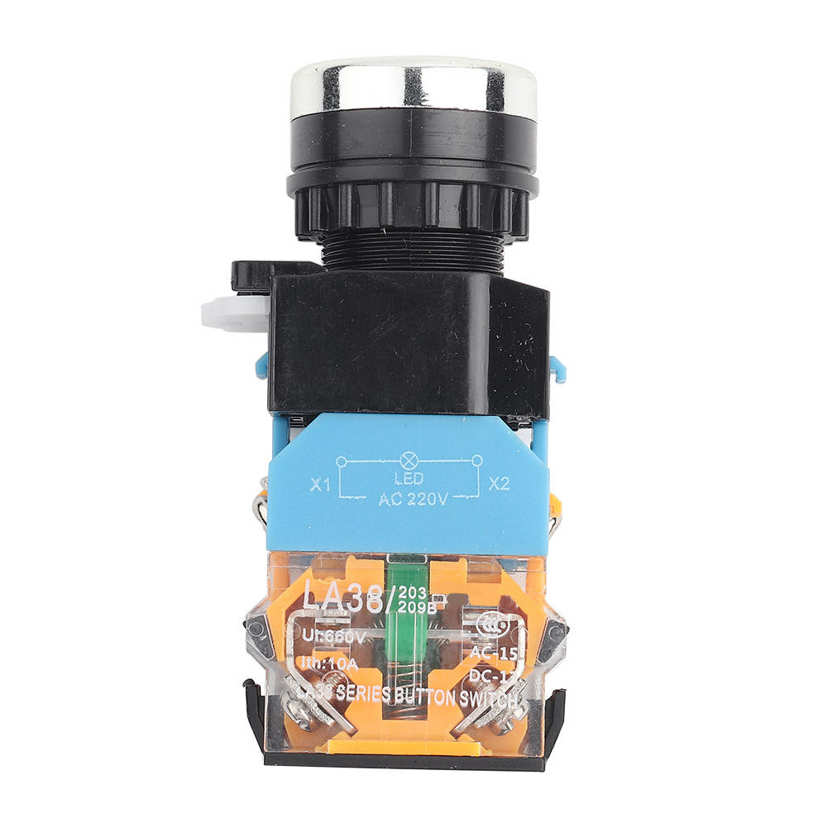 Push Button Switch Self Locking LED Latching Emergency Stop | Daraz.pk