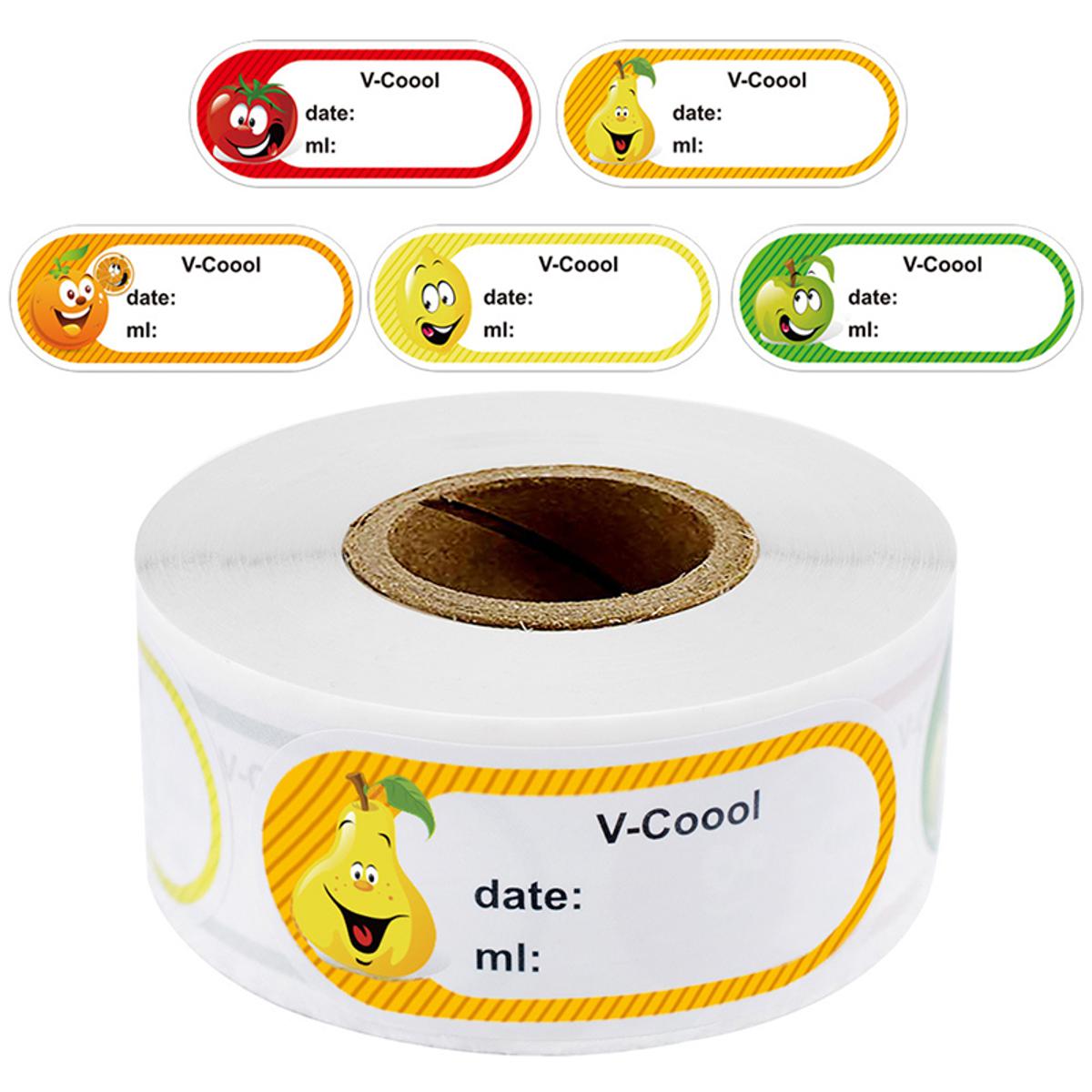 250Pcs/Roll Color Fruit Stickers Labels Kitchen Stickers Food Juice ...