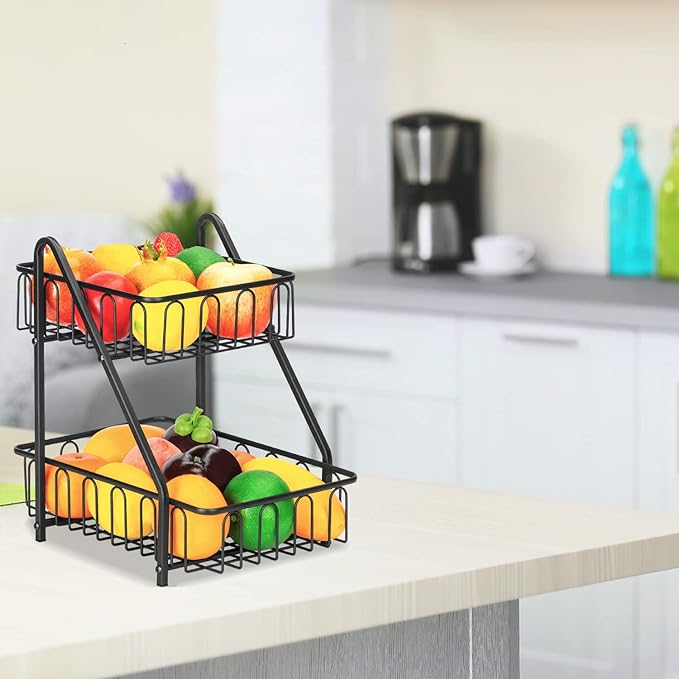2-Tier Countertop Fruit Basket Kitchen Organizer in Pakistan