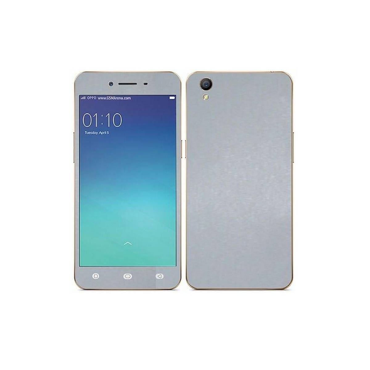 Oppo A37 Silver Brushed Metal Texture Mobile Skin | Daraz.pk