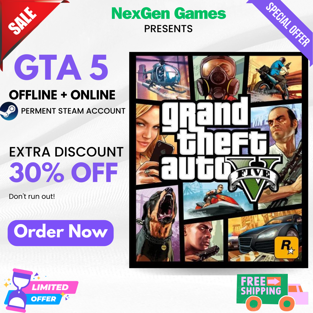 GTA 5 Offline + Online Perment Steam Account | GTA 5 ORIGNAL | NexGen ...