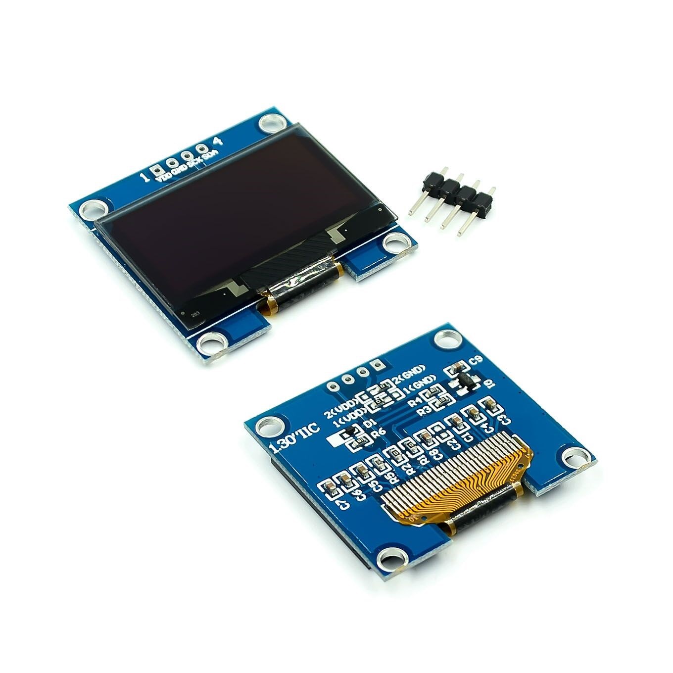 White Blue color 128X64OLED LCD LED Display Module For Arduino 0.91 0. ...