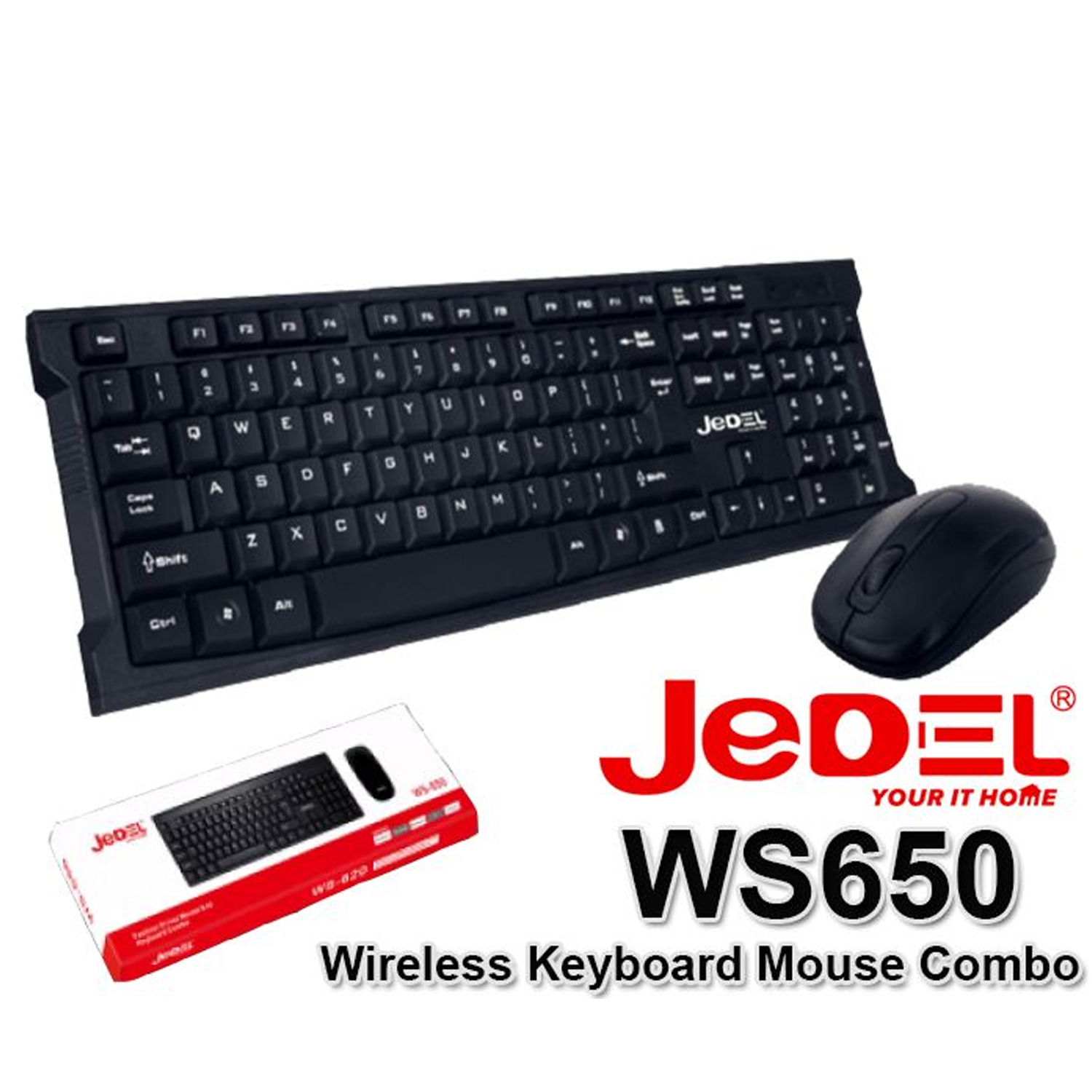 Jedel WS650 - Wireless keyboard and mouse stylish and smart design Combo/Wireless keyboard for ...