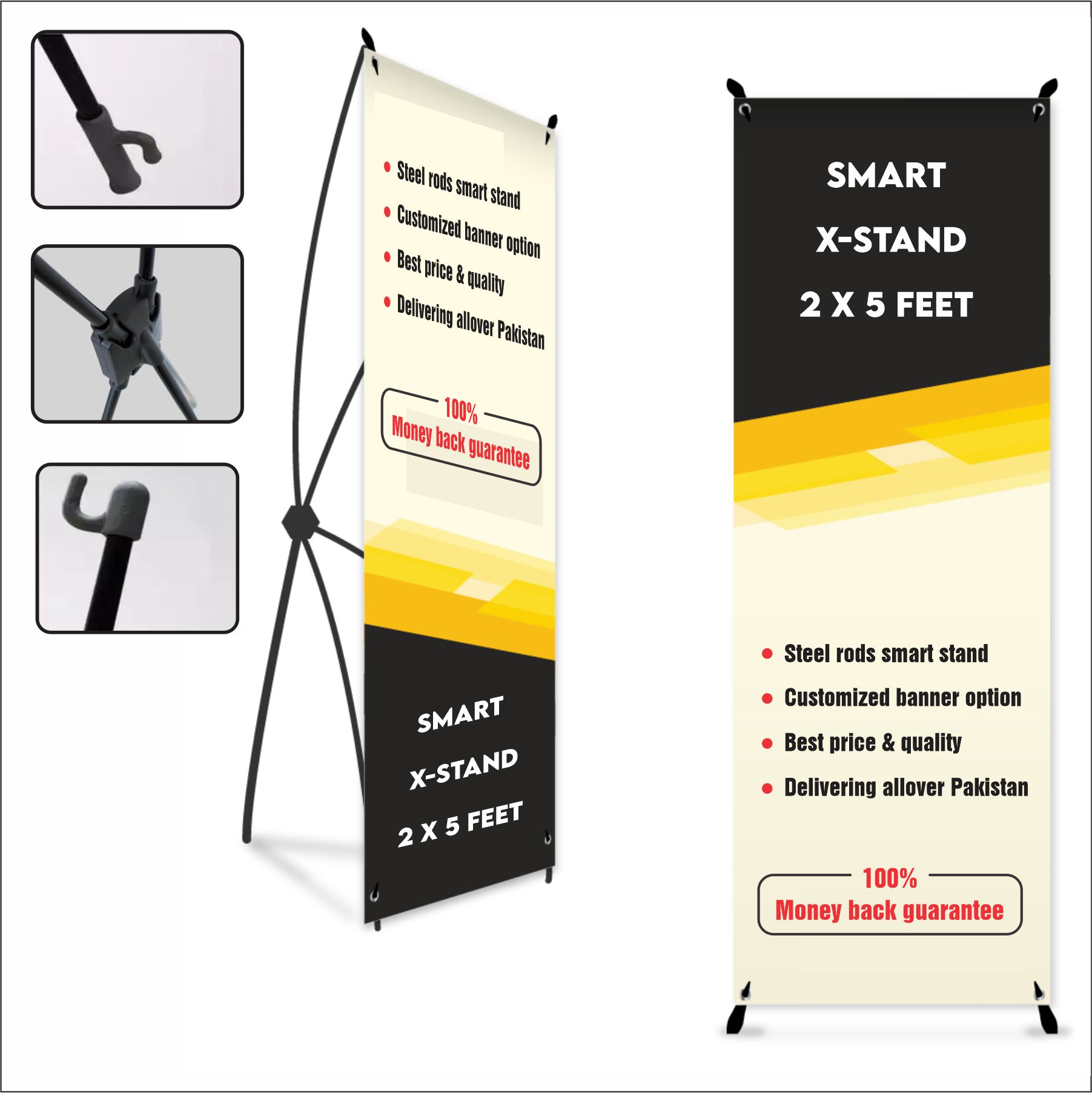 X stand banner Flex Standee - Display Stand 2x5 feet for Marketing ...