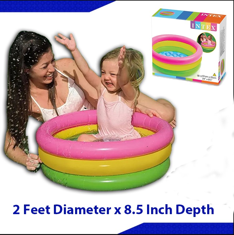 Intex Swimming Pool For Kids - Sunset Glow Baby Pool For Kidz ...