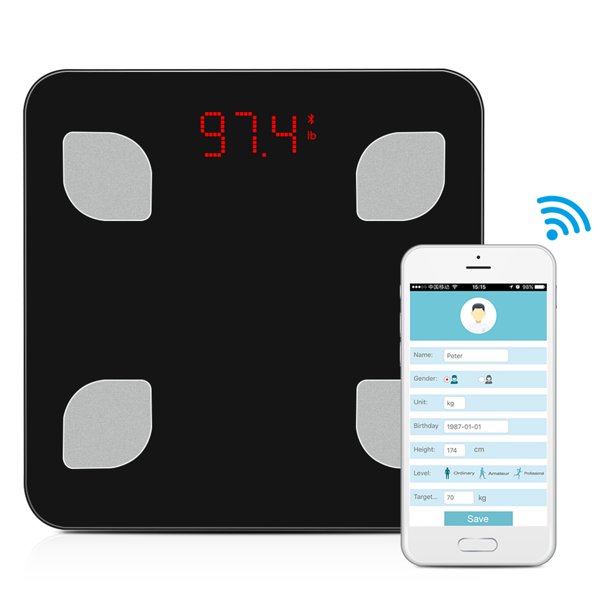 MENGK Weighing Body Fat Scales ,Bluetooth Body Fat Scales, Smart ...