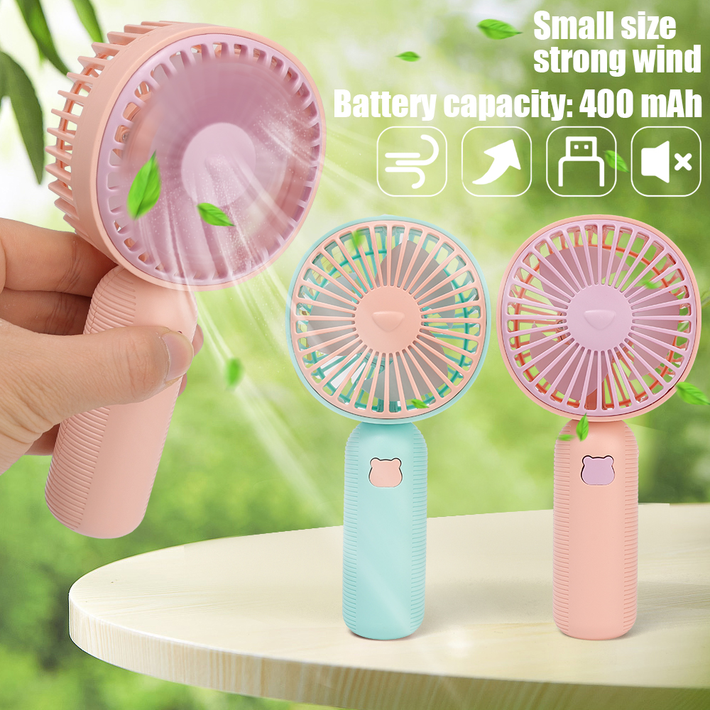 Candy Color Mini Portable Fans Cute Handheld USB Rechargeable Fan Air ...