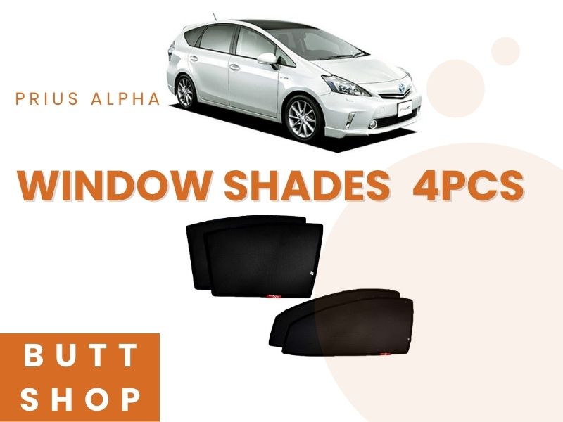 TOYOTA PRIUS ALPHA SUN SHADES / WINDOW CURTAINS / BLINDS (DARK) BLACK ...