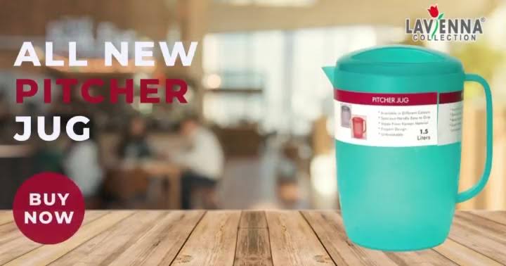 Plastic Smart Jug Easy Grip with Handle Best quality water jug a grade material 1.5 Liter ...