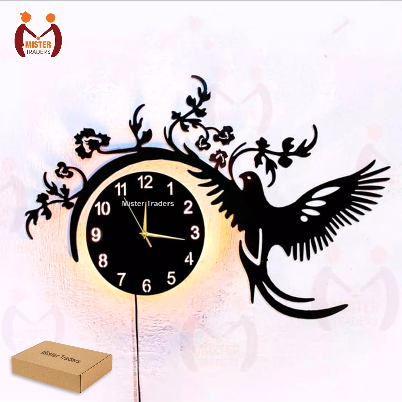 Mister Traders New Wooden Clock With Premium Light I The New Wooden ...