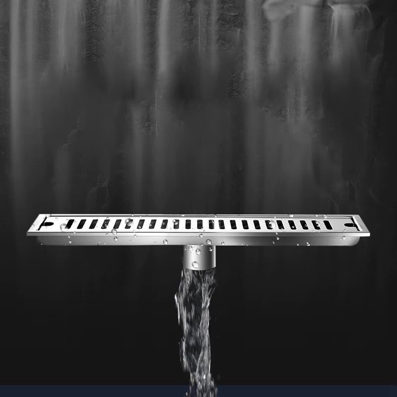Rectangular Linear Shower Floor Drain Long Linear Drainage Channel ...