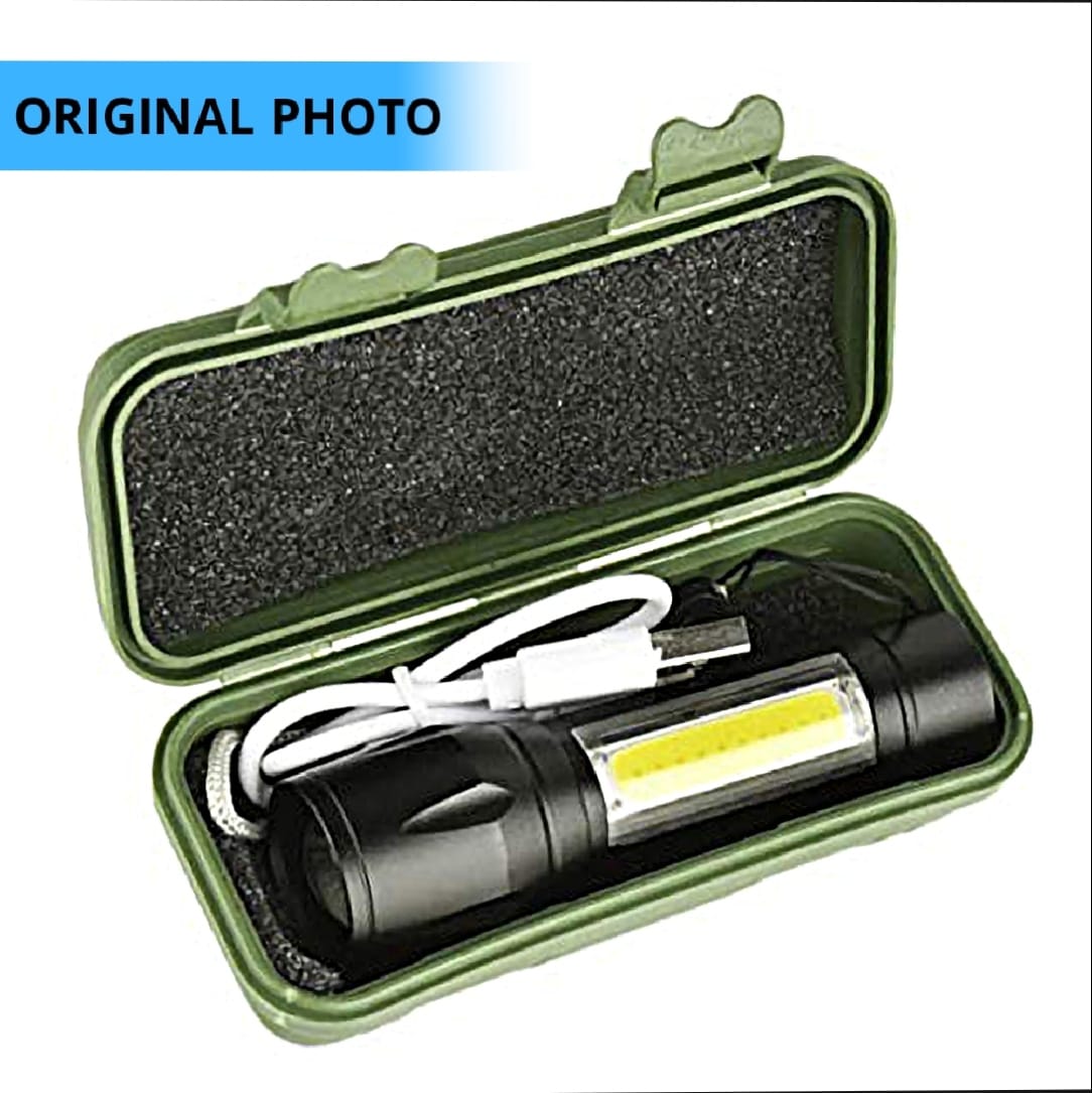 Zoomable Metal COB Flash Light Torch | Mini LED Flash Light ...