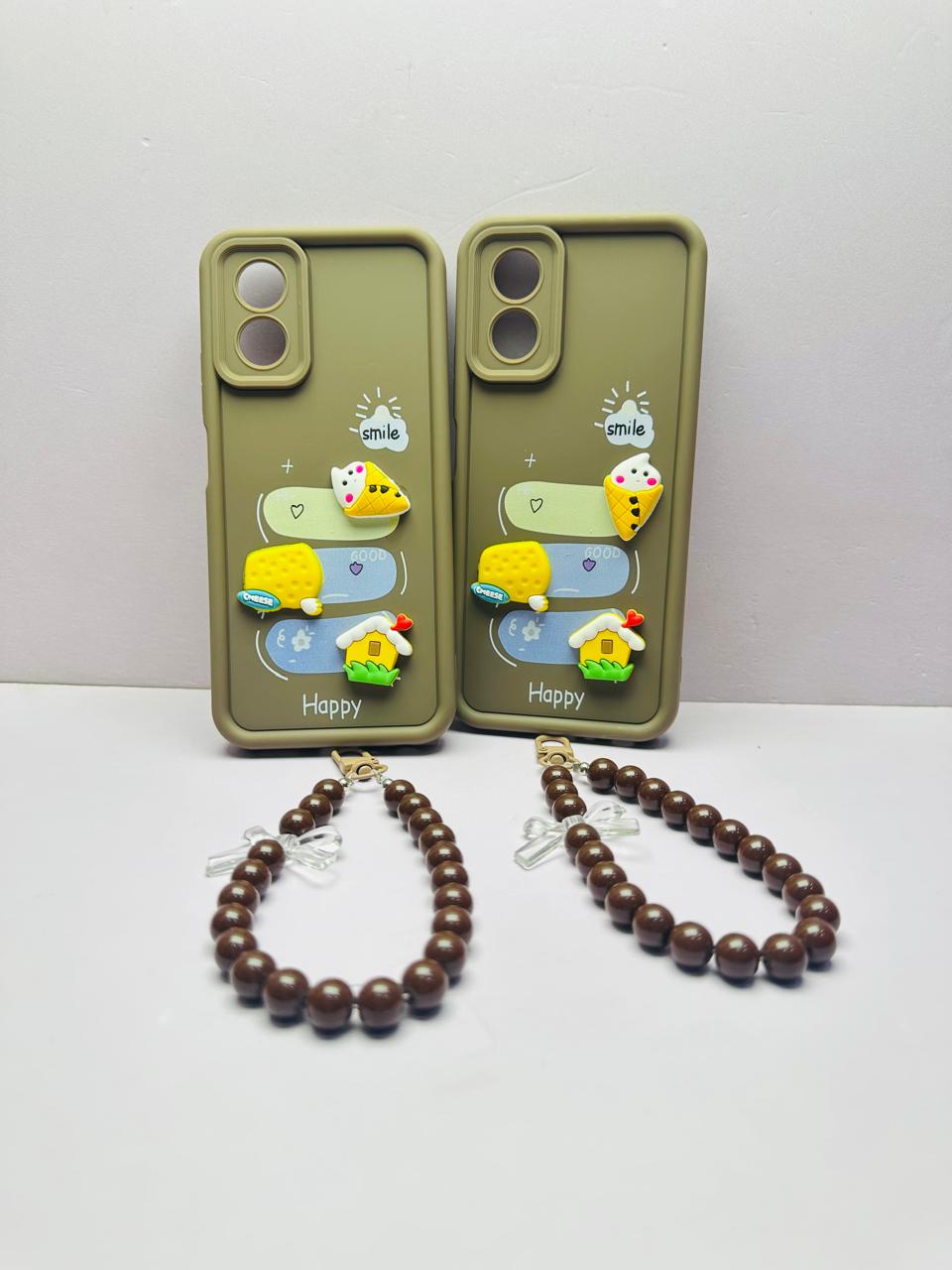 Oppo A18 Girls Back Cover With Charm - Luxerey Back Cover - Fancy Doll ...