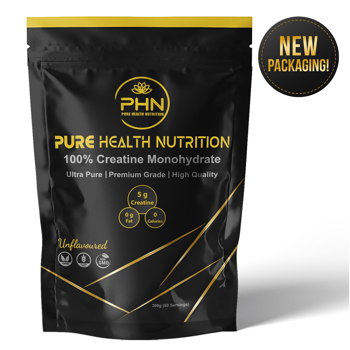 Creatine Monohydrate 300 g (60 Servings) by Pure Health Nutrition ...