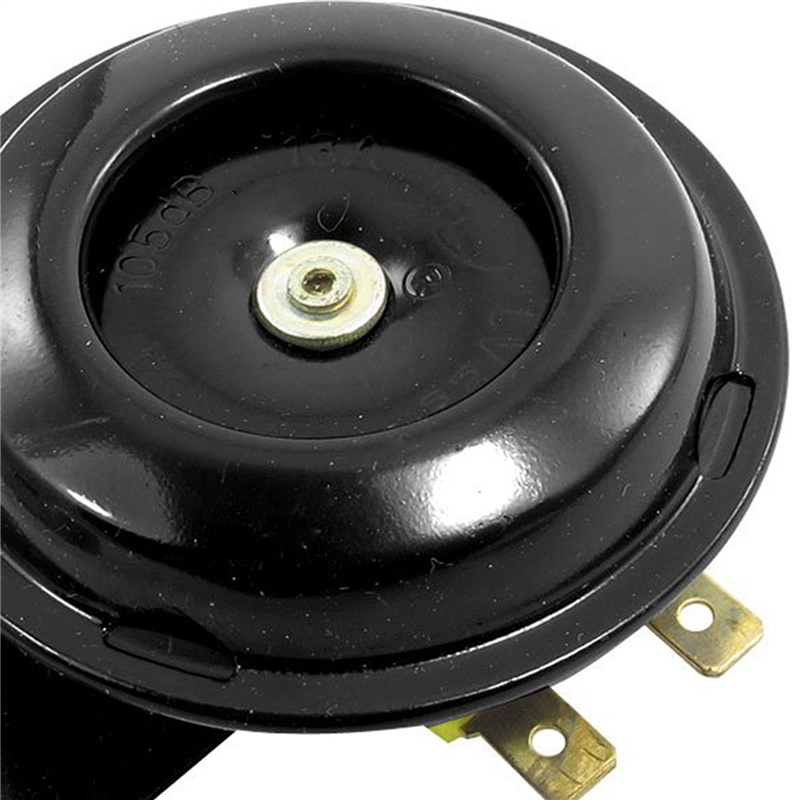 2X Dc 12V 1.5A Black Metal Electric Horn Compound Horn for Motorcycle ...