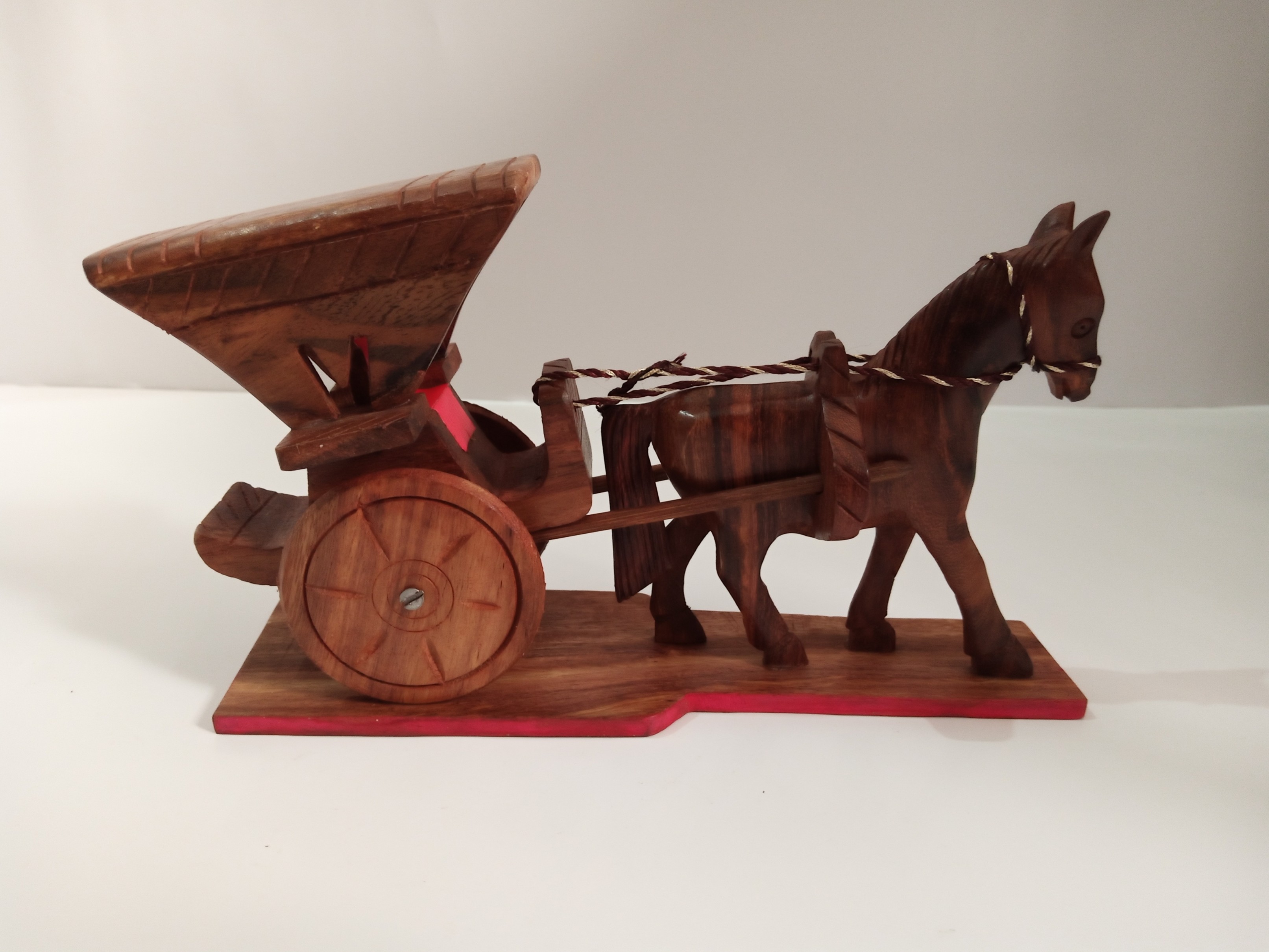 Traditional Tanga Buggi, Wooden Horse Carriage Home Décor, Wooden Horse ...