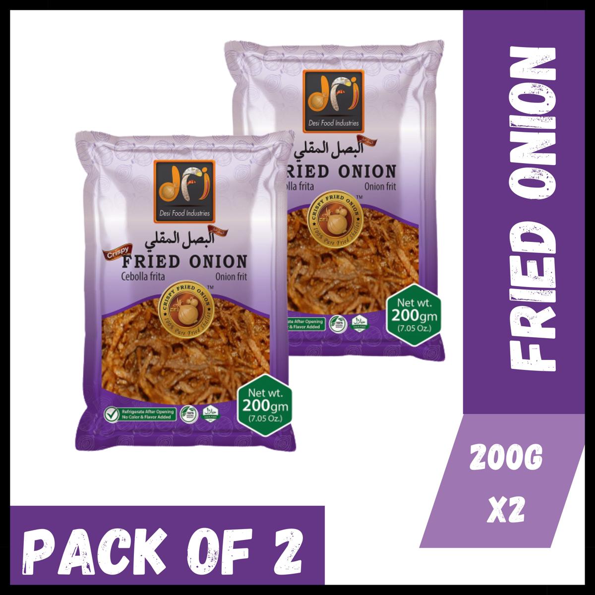 Desi Food Industries Fried Onion - Crispy Fresh Fried Onion - 200gm ...